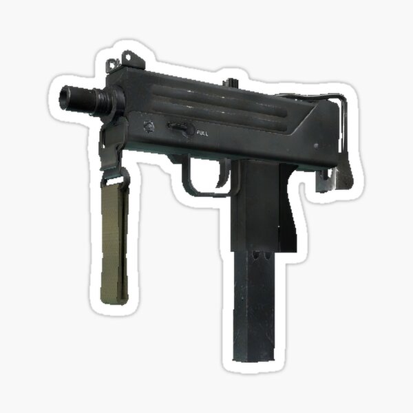 "CSGO MAC10 Smg Weapon Gun Icon Counter Strike Image" Sticker for Sale ...