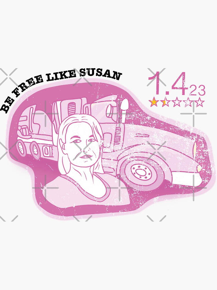 "NOSEDIVE | BE FREE LIKE SUSAN" Sticker for Sale by axelle1410 | Redbubble