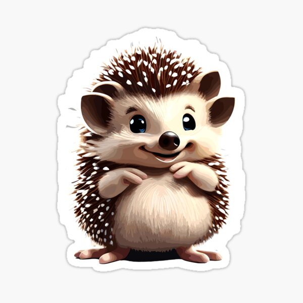 "Cute Hedgehog cartoon" Sticker for Sale by Purrnickerty | Redbubble