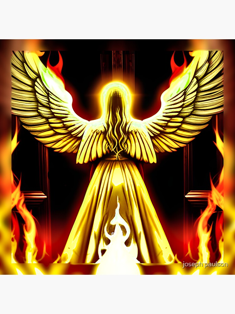 "angel and fire 2023 tileartwork" Sticker for Sale by joseph paulson ...