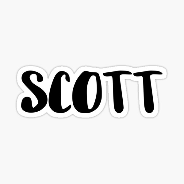 "Scott" Sticker for Sale by FTML | Redbubble