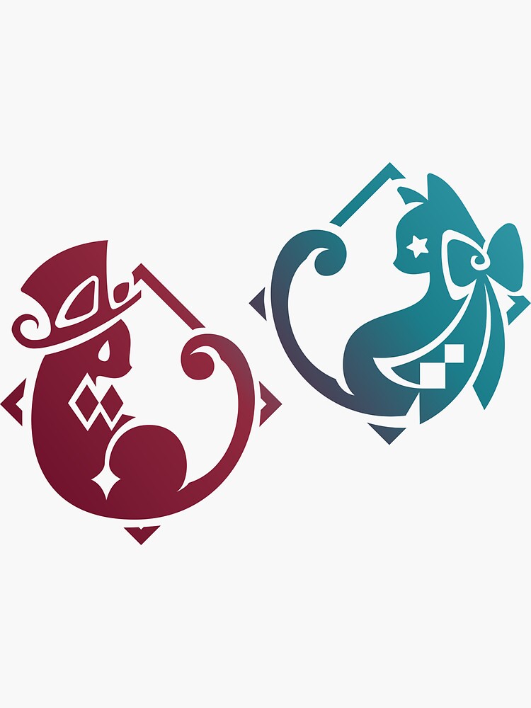 Pegatina for Sale con la obra «Logotipos de Lyney y Lynette ...