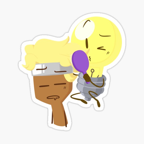 "Paintbrush and Lightbulb (Inanimate Insanity)" Sticker for Sale by ...