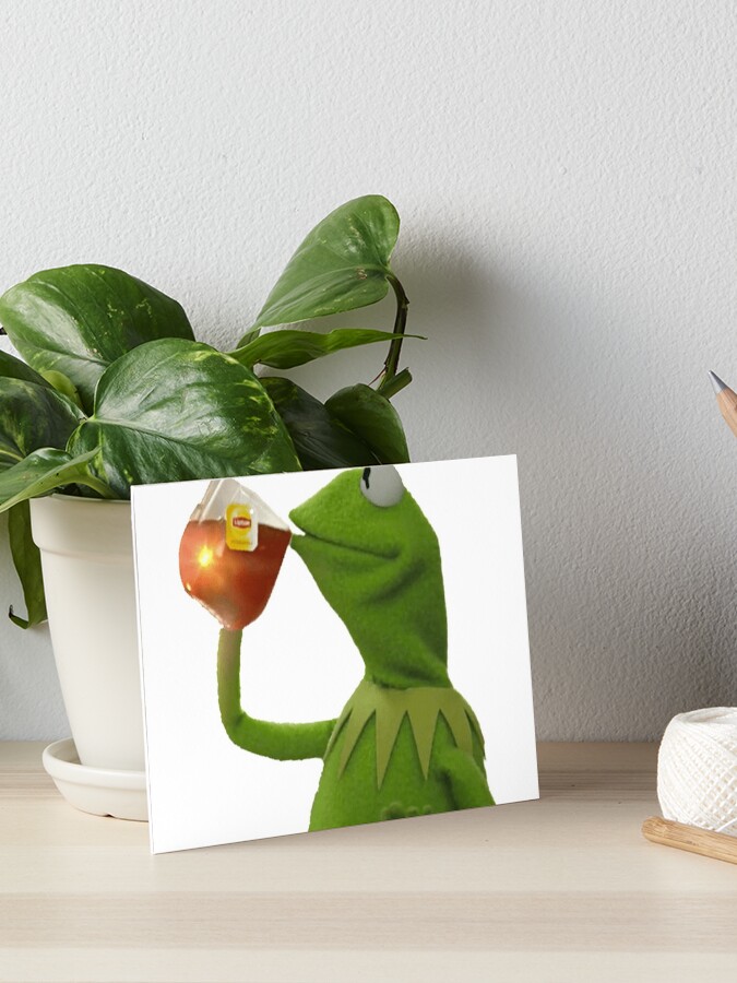 "Sipping tea meme" Art Board Print for Sale by ilovemusic4979 | Redbubble