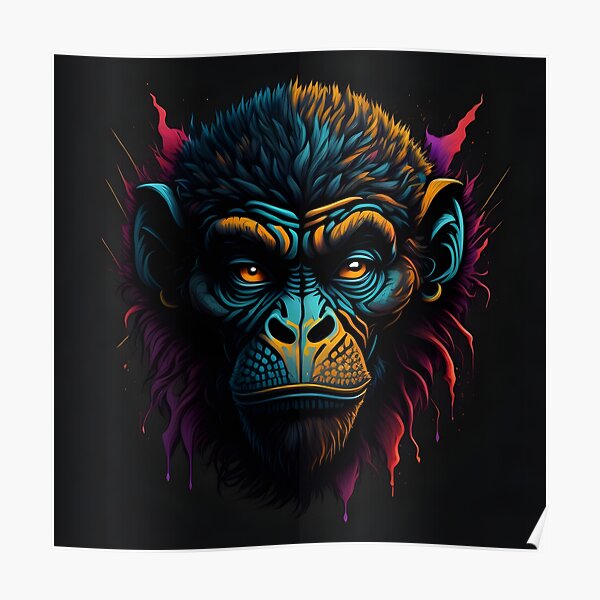 "The Monkey" Poster for Sale by imabbasanwar | Redbubble