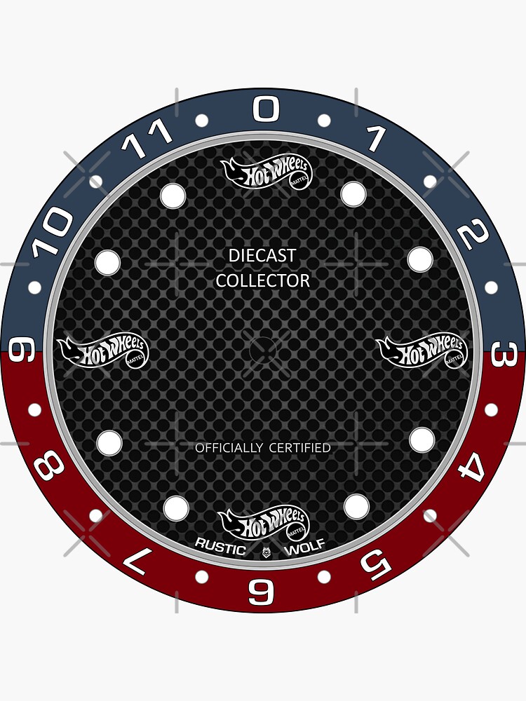 "Diecast Collector watch face" Sticker for Sale by rusticwolf | Redbubble
