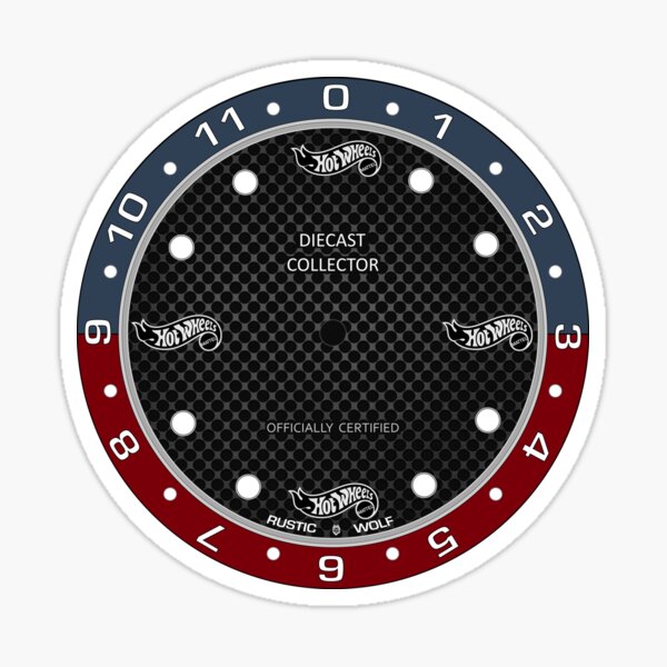 "Diecast Collector watch face" Sticker for Sale by rusticwolf | Redbubble