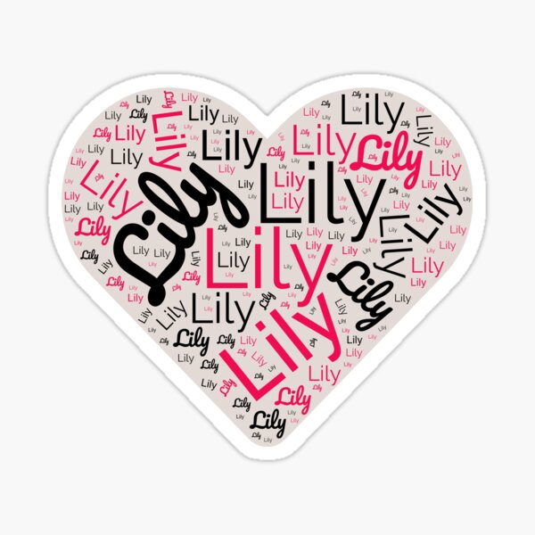 "Name Lily" Sticker for Sale by General-Corner | Redbubble
