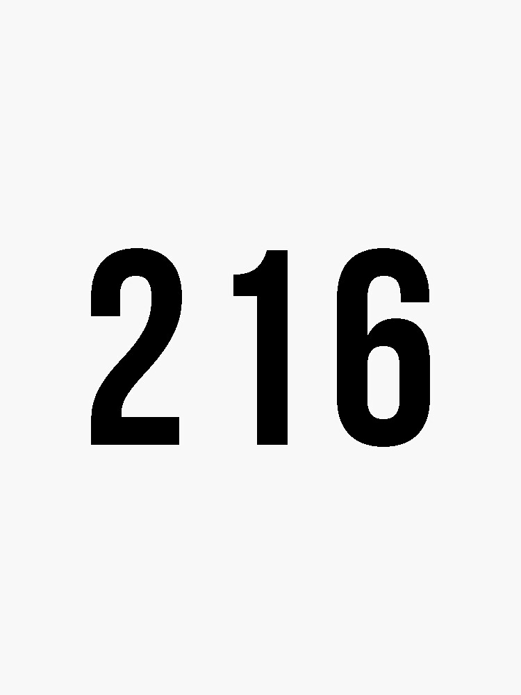 "216 Cleveland | Phone Area Code Shirts Stickers" Sticker for Sale by ...
