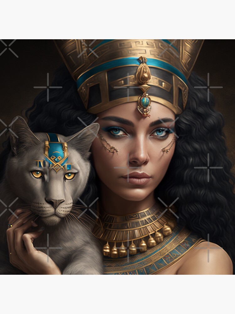 "Cleopatra and her cat" Sticker by Quotes-and-plus | Redbubble