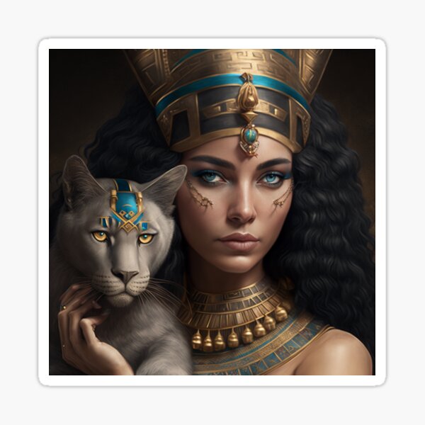 "Cleopatra and her cat" Sticker by Quotes-and-plus | Redbubble