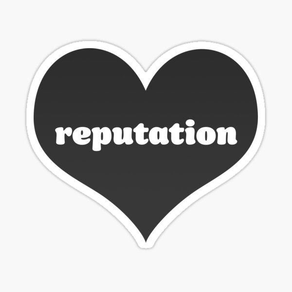 "Black Reputation Heart" Sticker for Sale by iswiftyouwould | Redbubble