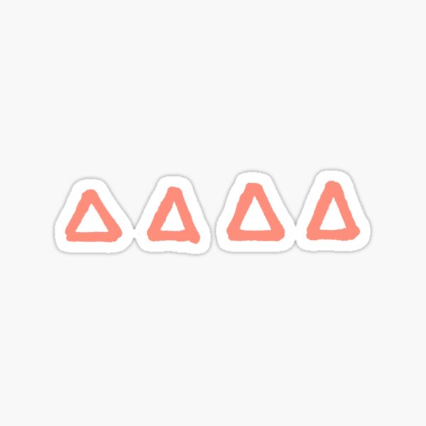 "Four Triangles: Hand Drawn Art" Sticker for Sale by GoodSequel | Redbubble