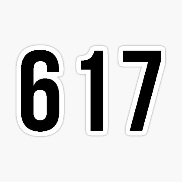 "617 Area Code" Sticker by dealzillas | Redbubble