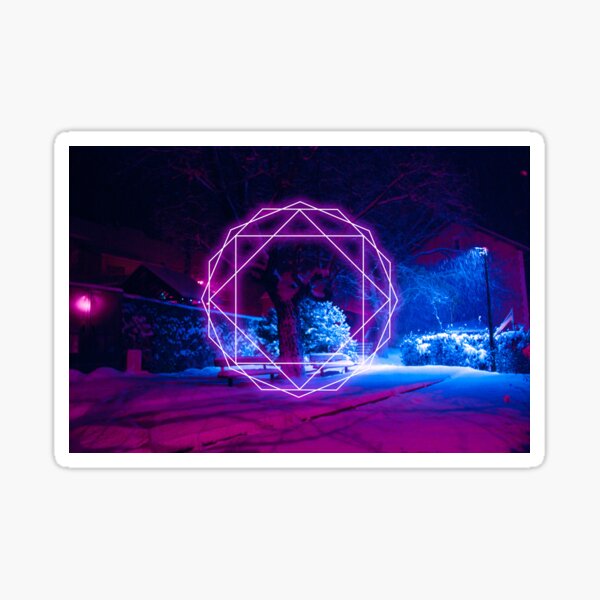 "Neon octagon vaporwave" Sticker for Sale by Zenaben | Redbubble