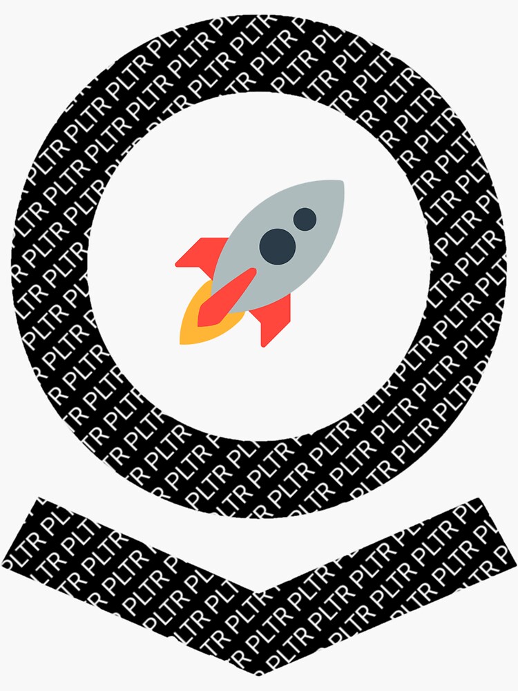 "Palantir PLTR rocket logo" Sticker for Sale by PLTRfans | Redbubble
