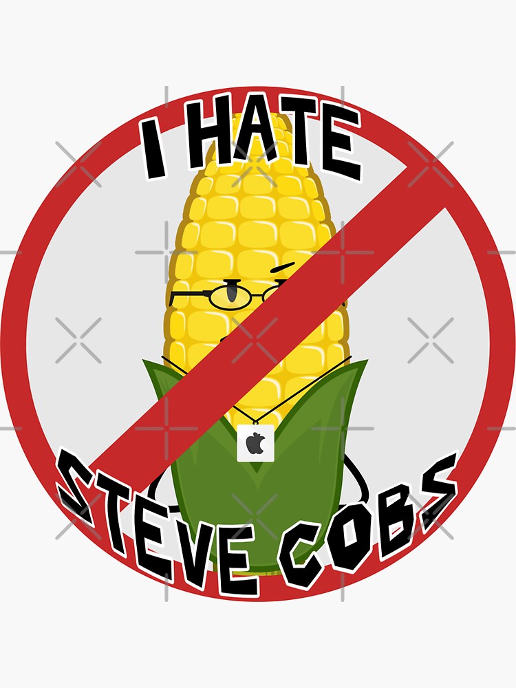 "I HATE Steve cobs " Sticker for Sale by Everests-art | Redbubble