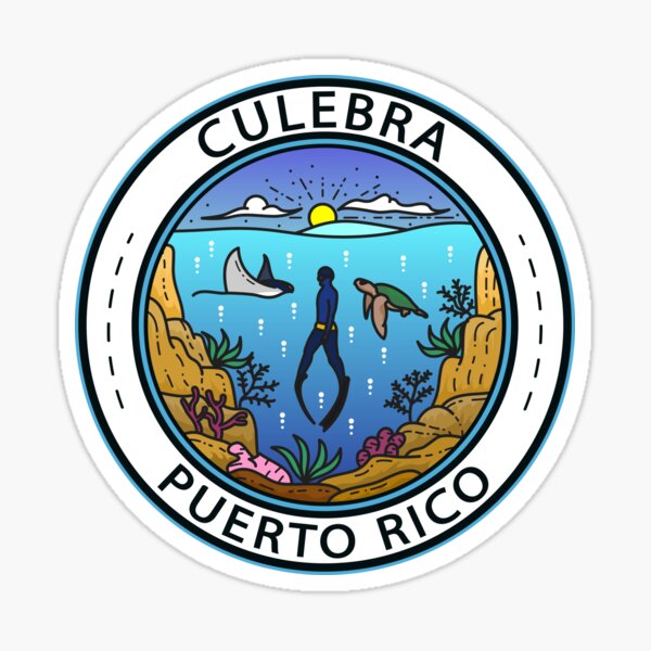 "Culebra Puerto Rico Scuba Badge" Sticker for Sale by KrisSidDesigns ...