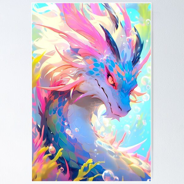 "Fantasy Sea Dragon" Poster for Sale by Lumaria Designs | Redbubble