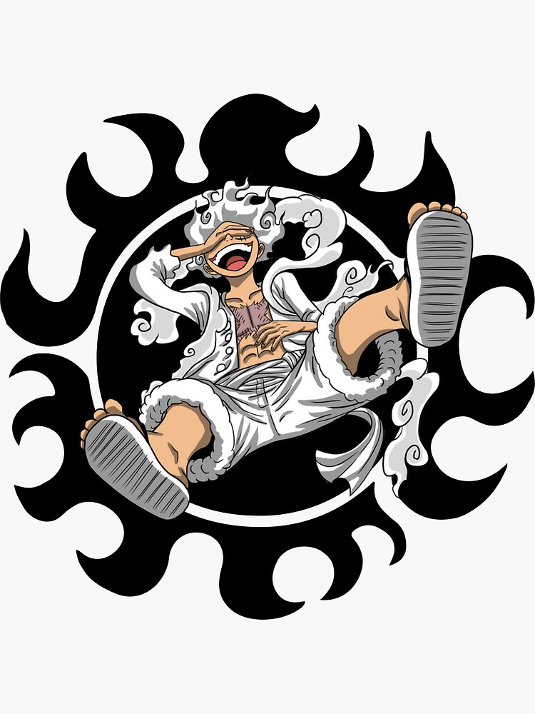 "Luffy Gear 5" Sticker for Sale by BeCoolBaby | Redbubble