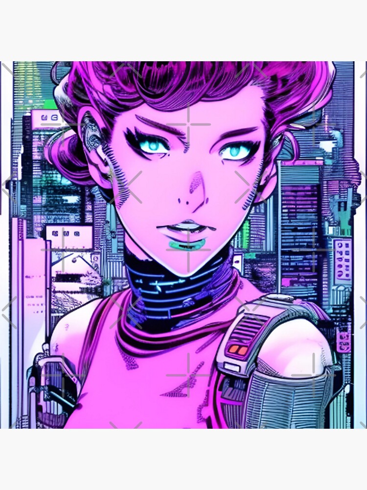 "Retro Anime Character" Sticker for Sale by KalipsoArt | Redbubble