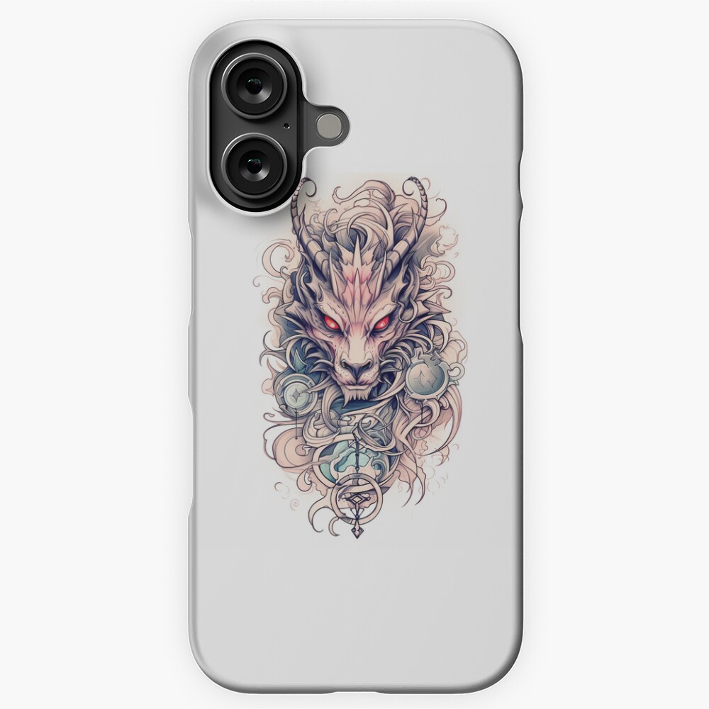 "Dragon face tattoo art " Sticker for Sale by royalfishgames | Redbubble