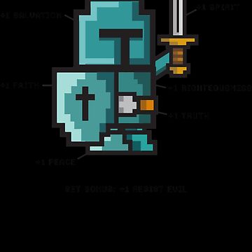 "8bit Armor of God " Sticker for Sale by StenoPeterStor | Redbubble