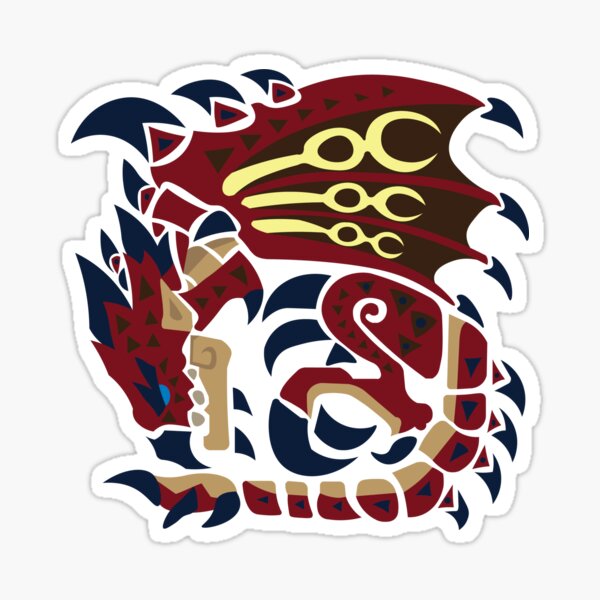 "DreadKing Rathalos icon (MHW Inspired)" Sticker for Sale by ...