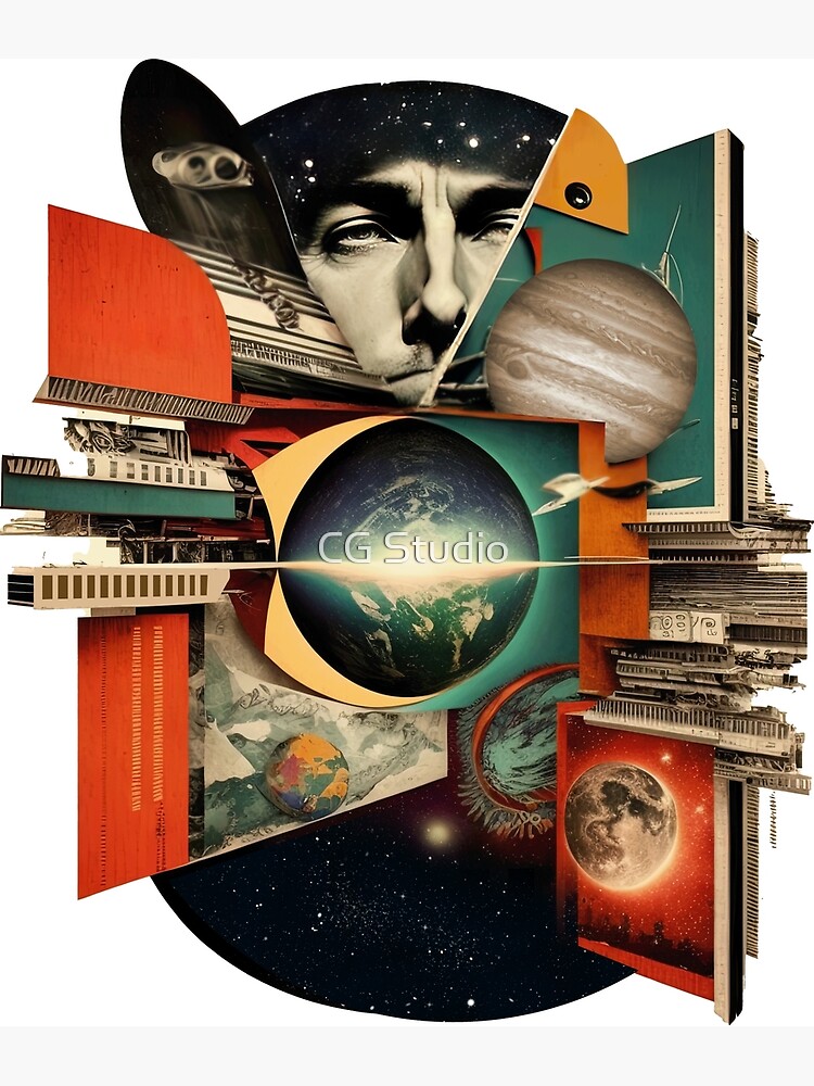 Exploring The Infinite Retro Collage Pop Culture Poster For Sale By Carlosgonca Redbubble