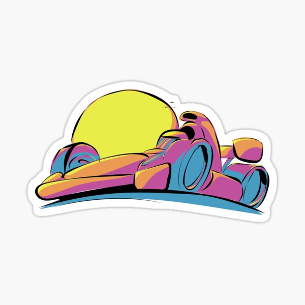 "Motorsport racing car" Sticker for Sale by maassenware | Redbubble