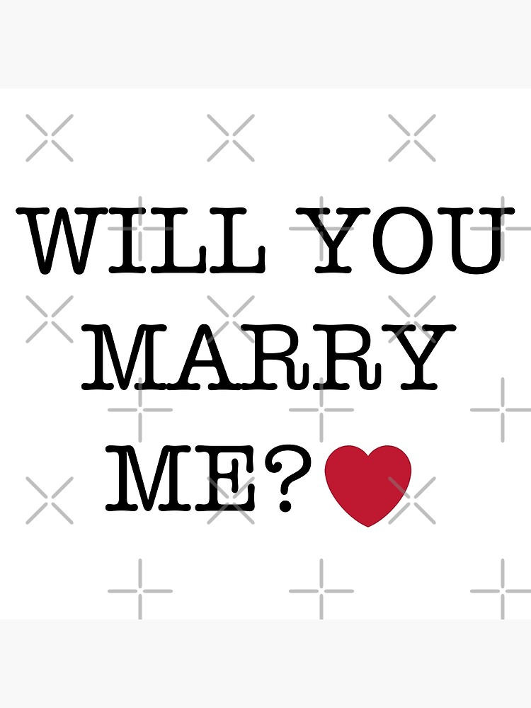 "Will You Marry Me?" Canvas Print for Sale by Celesten | Redbubble