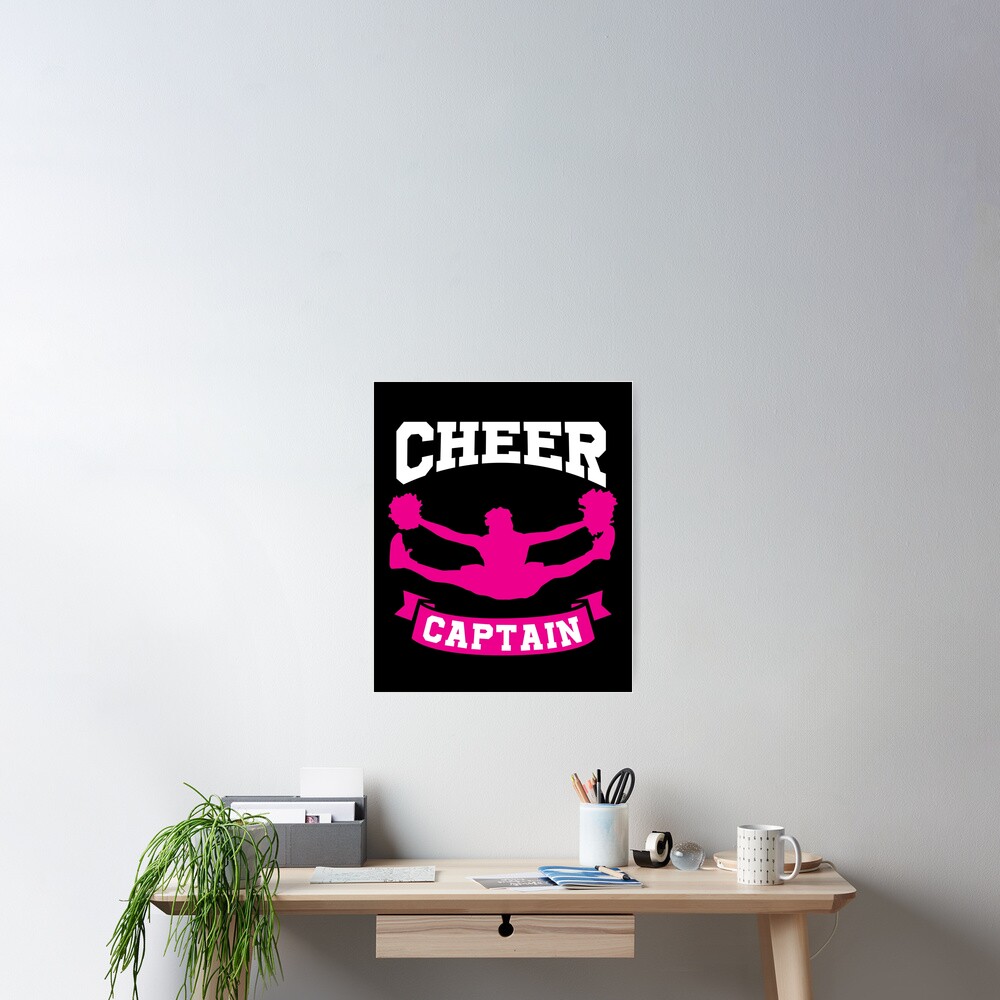 "Cheer Captain Pink Cheerleader for Cheerleading" Poster by printedkicks | Redbubble