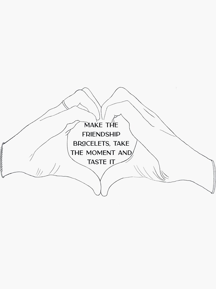 "Friendship brackets heart hands" Sticker for Sale by ProgramFandom ...