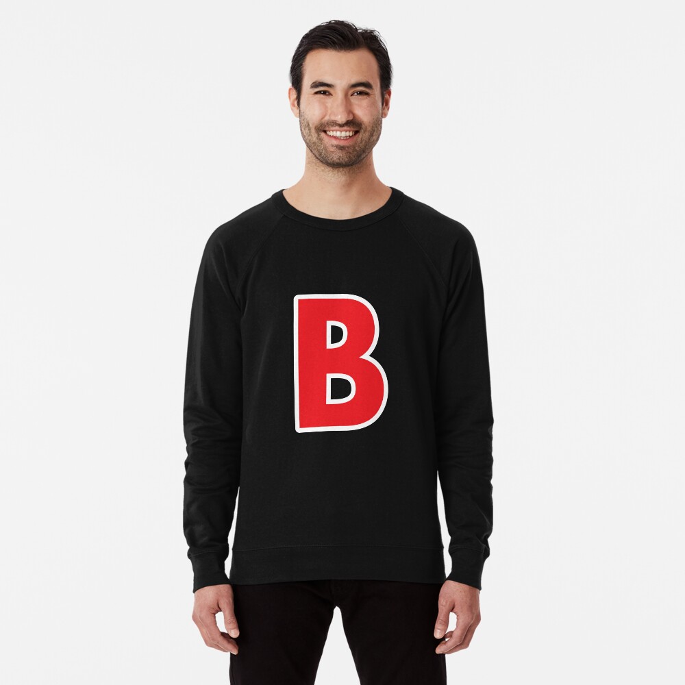 "B — Initial — The Letter B — Red and White" Sticker for Sale by ...