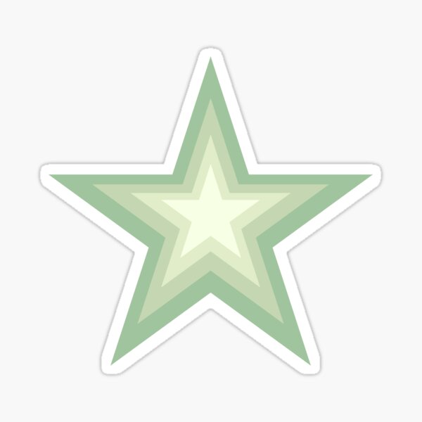 "Cute green star" Sticker for Sale by Kristka | Redbubble