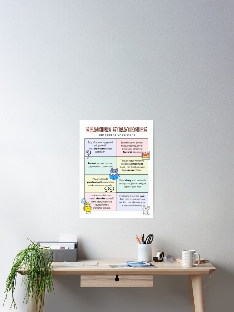 "Active Reading Strategies" Poster for Sale by DianaTheo | Redbubble