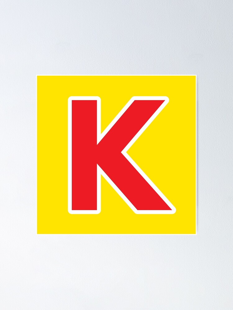 "K — Initial — The Letter K — Red and White" Poster for Sale by ...