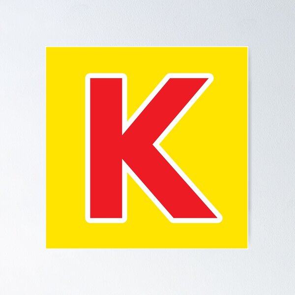 "K — Initial — The Letter K — Red and White" Poster for Sale by ...