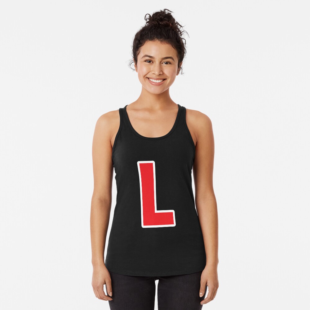 "L — Initial — The Letter L — Red and White" Sticker for Sale by ...