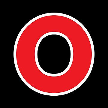"O — Initial — The Letter O — Red and White" Sticker for Sale by ...