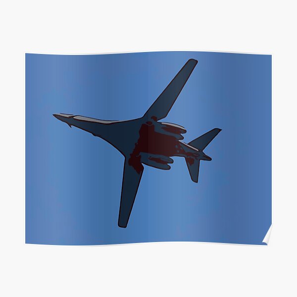 "B-1 bomber aircraft [comics edition 2]" Poster for Sale by Escarpatte ...