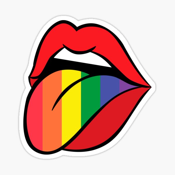 "Rainbow Tongue" Sticker for Sale by LexDzn | Redbubble