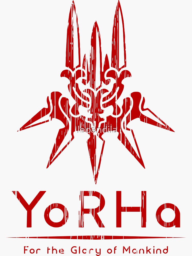 "yorha" Sticker for Sale by leoandila | Redbubble