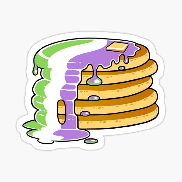 "Genderqueer Pride Pancakes LGBT" Sticker for Sale by flannmoriath ...