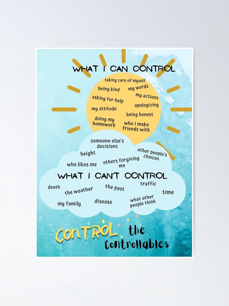 "Control the Controllables" Poster for Sale by DianaTheo | Redbubble