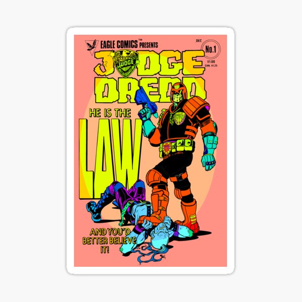 "Judge Dredd" Sticker for Sale by Black13Zeus | Redbubble