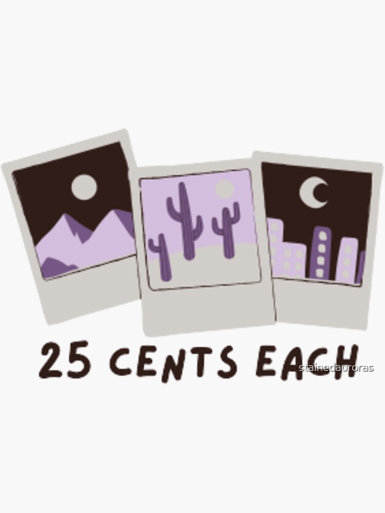 "photos: 25 cents each from timeless - Taylor Swift" Sticker for Sale by stainedauroras | Redbubble