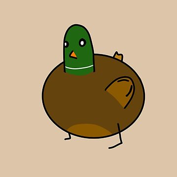 "Round Duck Friend" Sticker for Sale by ScrimblyStudios | Redbubble