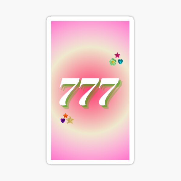 "Y2K 777 " Sticker for Sale by MarissaMazzetta | Redbubble
