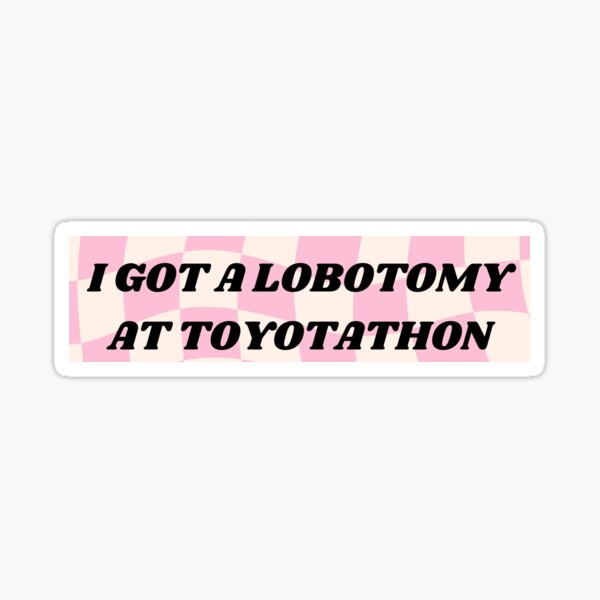 "Toyotathon bumper sticker" Sticker for Sale by Bigmamatori | Redbubble
